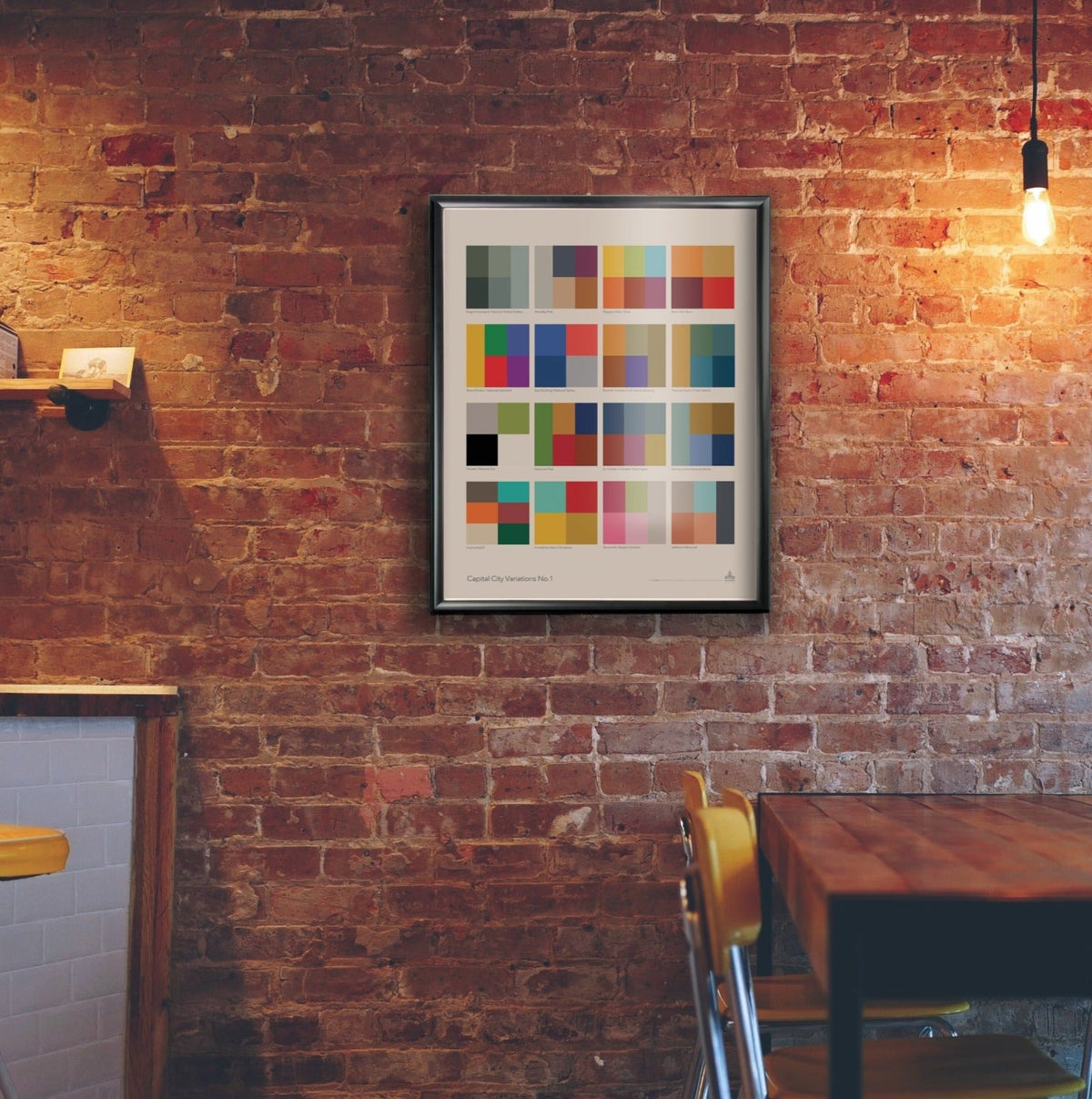 DC Landmarks Color Block Graphic Poster - iconsDC