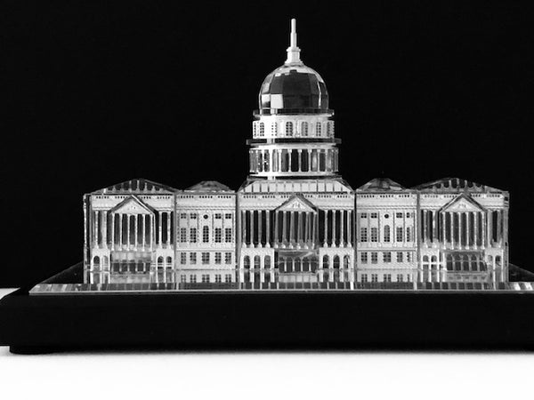 U.S. Capitol Building Scale-Model (Crystal and Silver) - iconsDC