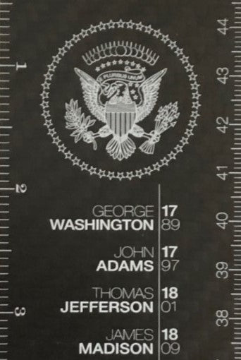 Presidential History/Timeline Carbon Fiber Ruler - iconsDC